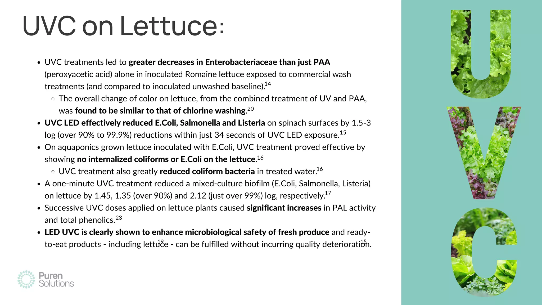 UVC & Lettuce Processing | PPT