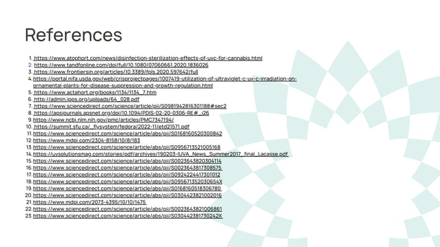 UVC & Lettuce Processing | PPT