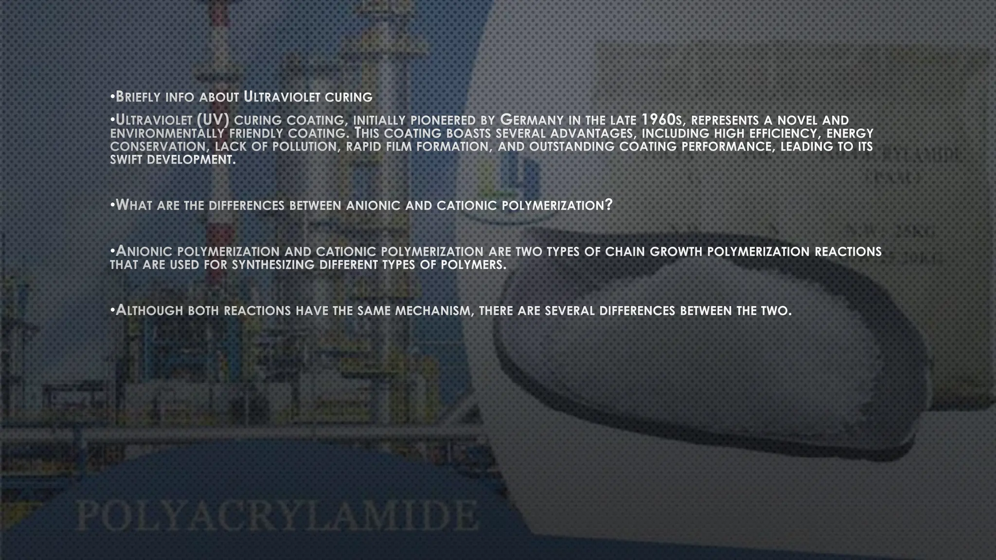 UV Curing ANIONIC & CATIONIC | PDF