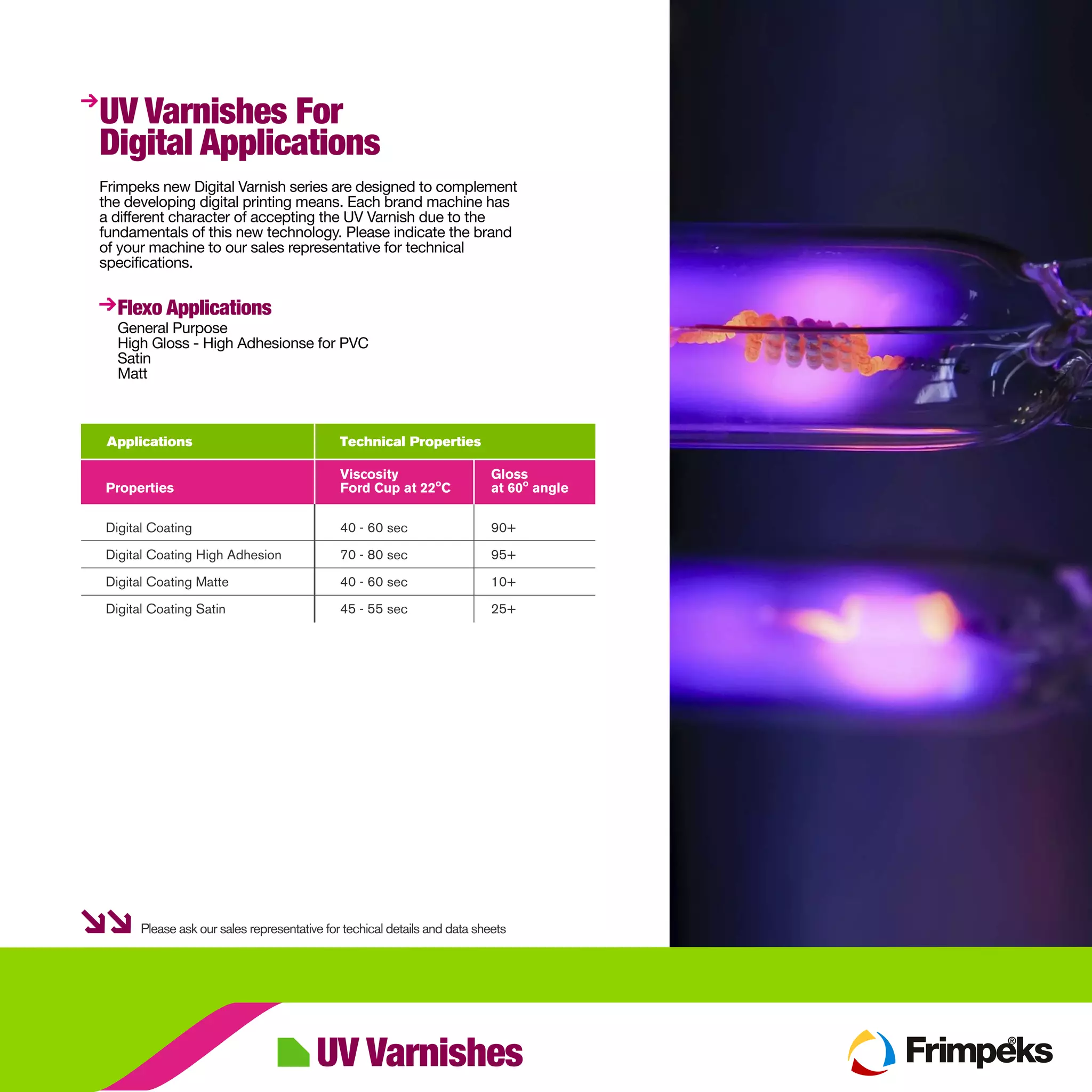 FRIMPEKS UV VARNISHES & UV INKS | PDF
