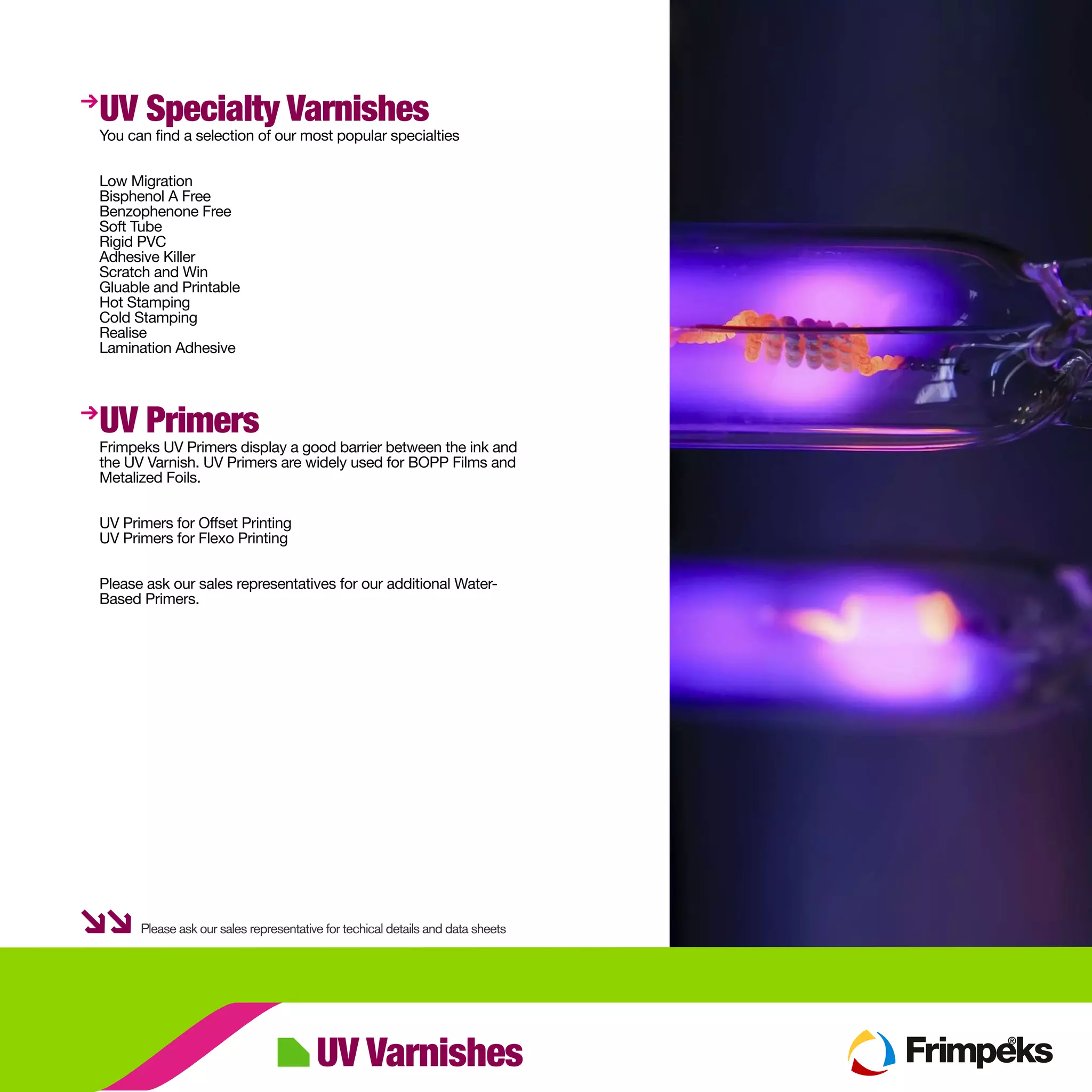 FRIMPEKS UV VARNISHES & UV INKS | PDF
