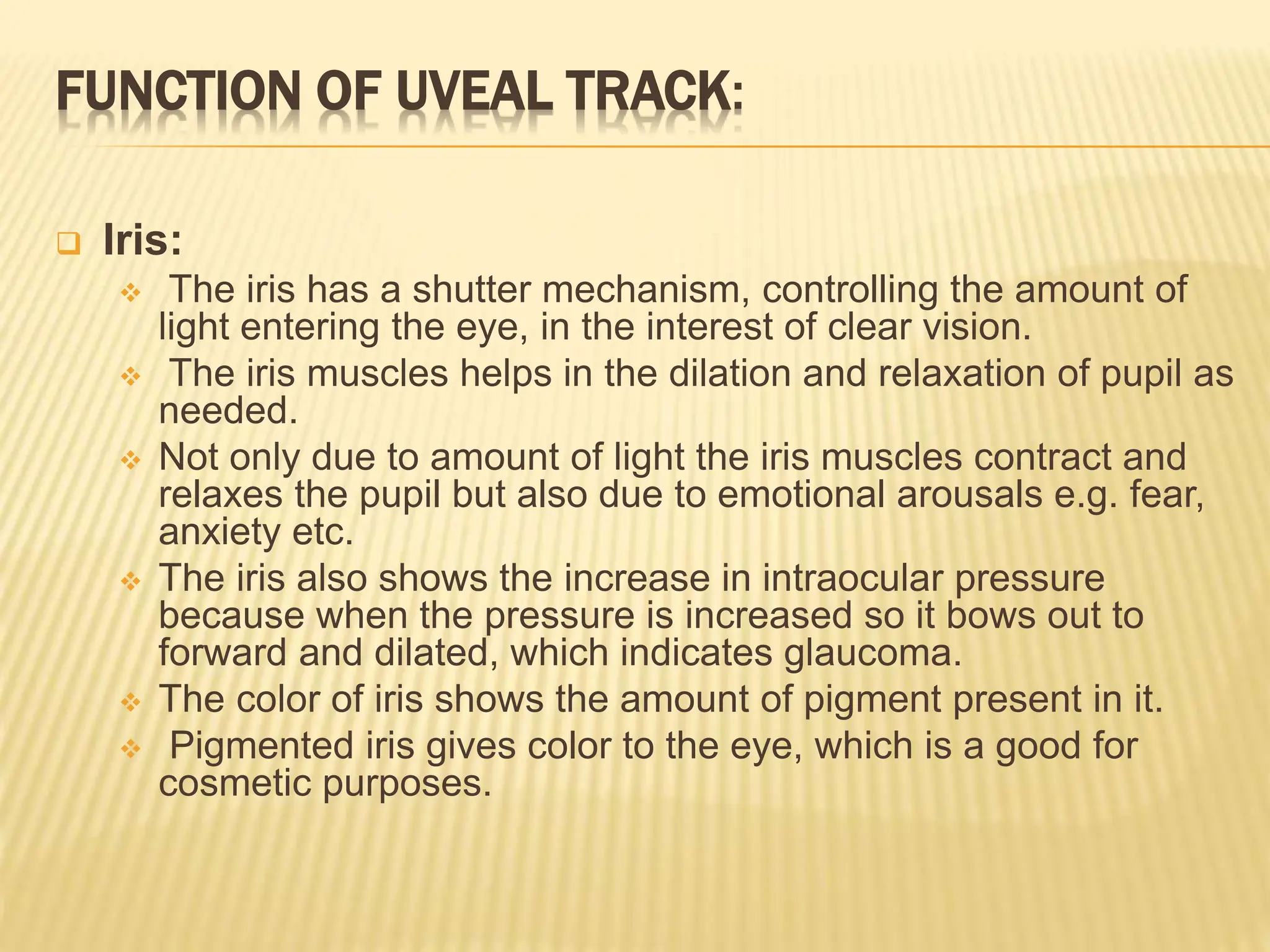 this ppt cover the anatomy of uveal tract | PPTX