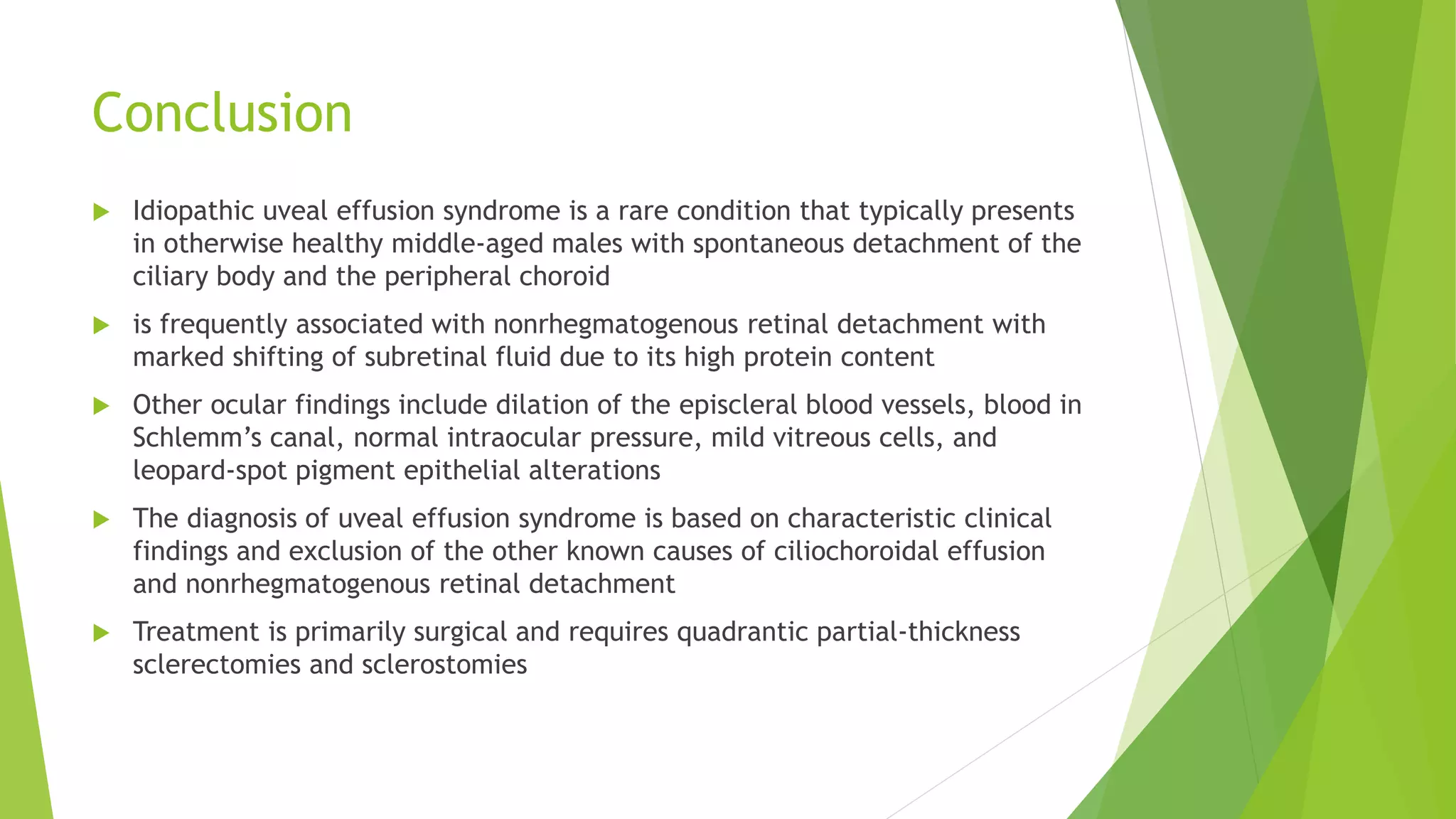 Uveal effusion syndrome | PPTX