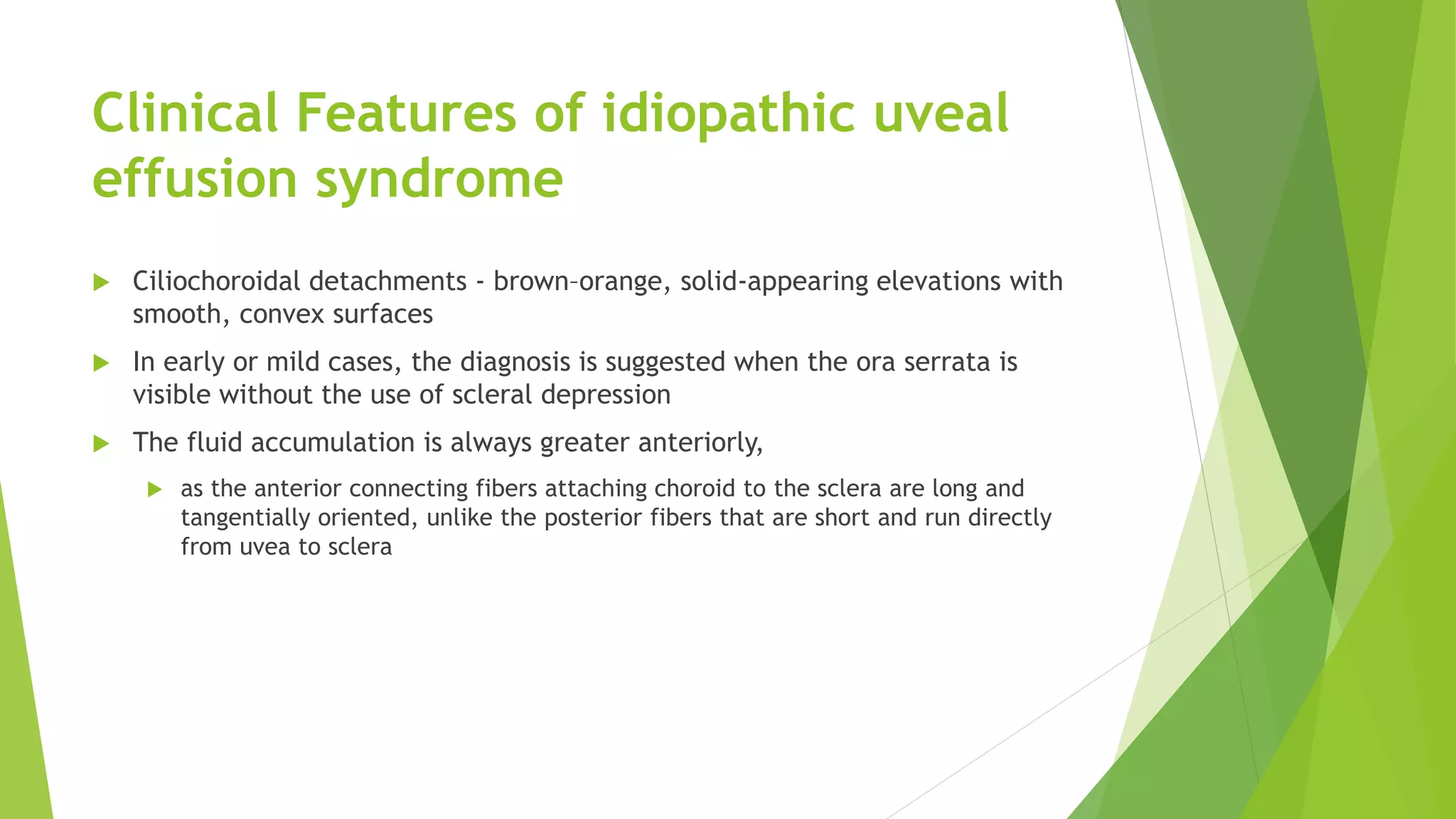 Uveal effusion syndrome | PPTX