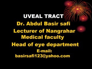 Uveal tract lecture p by dr abdul basir safi | PPTX