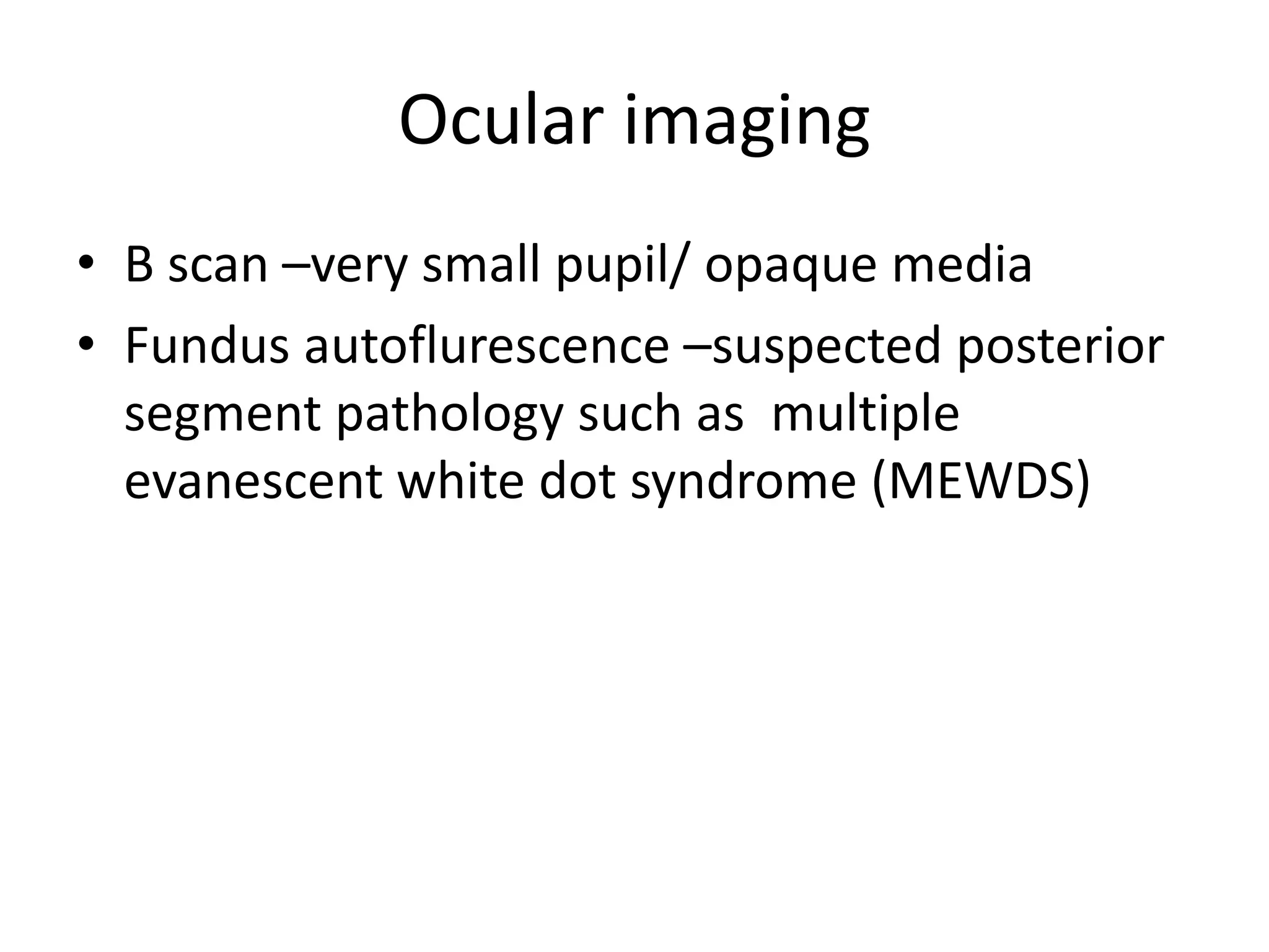 Uveitis investigations | PPTX