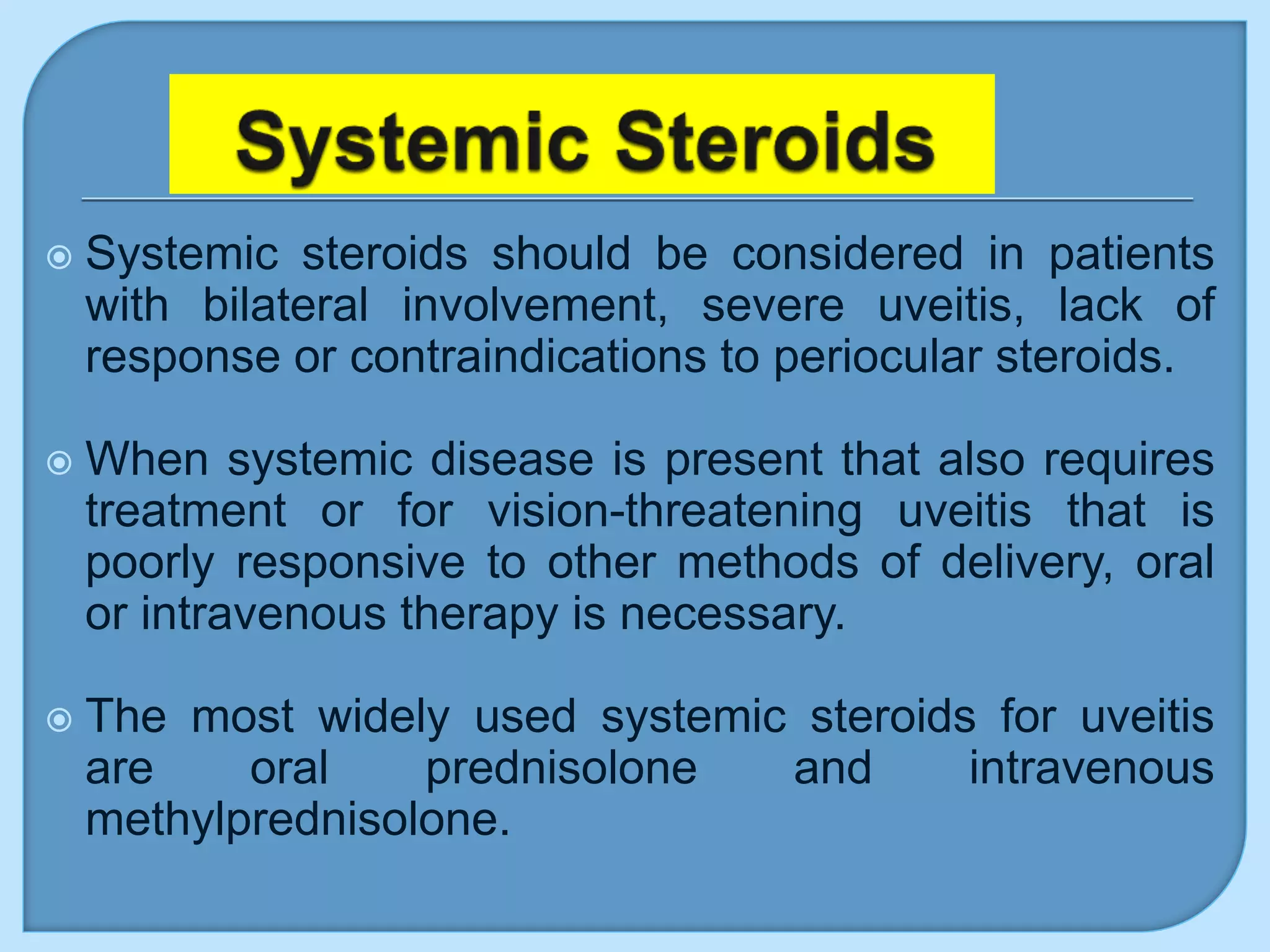 Recent Advances in Treatment of Uveitis | PPTX
