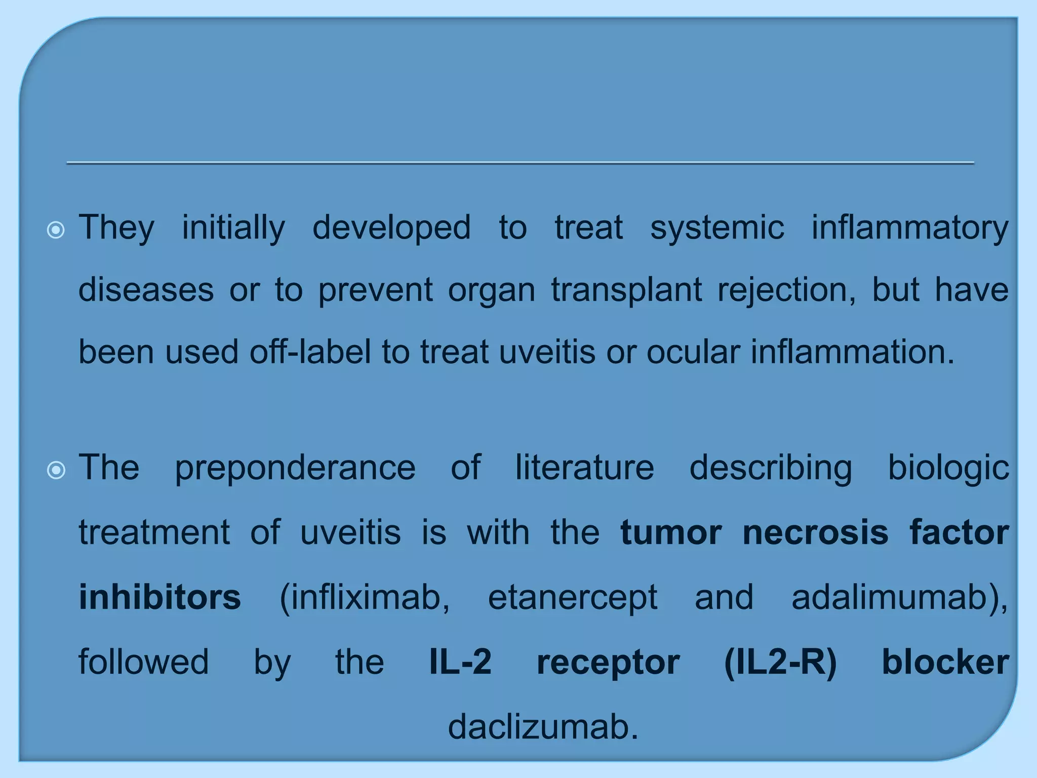 Recent Advances in Treatment of Uveitis | PPTX