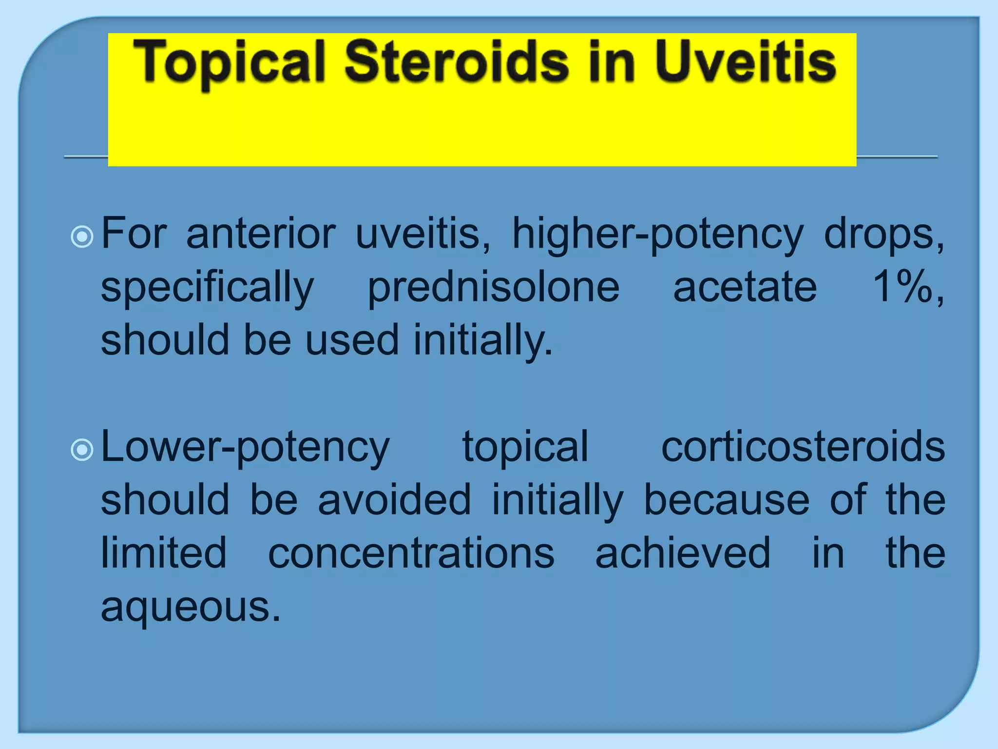 Recent Advances in Treatment of Uveitis | PPTX