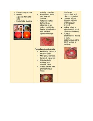 Uveitis (Classification, Panuveitis, Endophthalmitis, Panophthalmitis ...