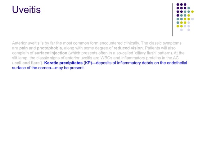 Uveitis in the eye anterior uvitis and posterior uveitis | PDF | Eye ...