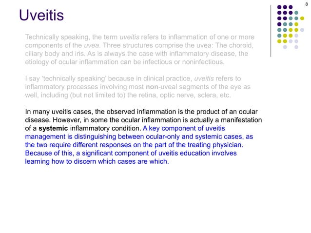 Uveitis in the eye anterior uvitis and posterior uveitis | PDF | Eye ...