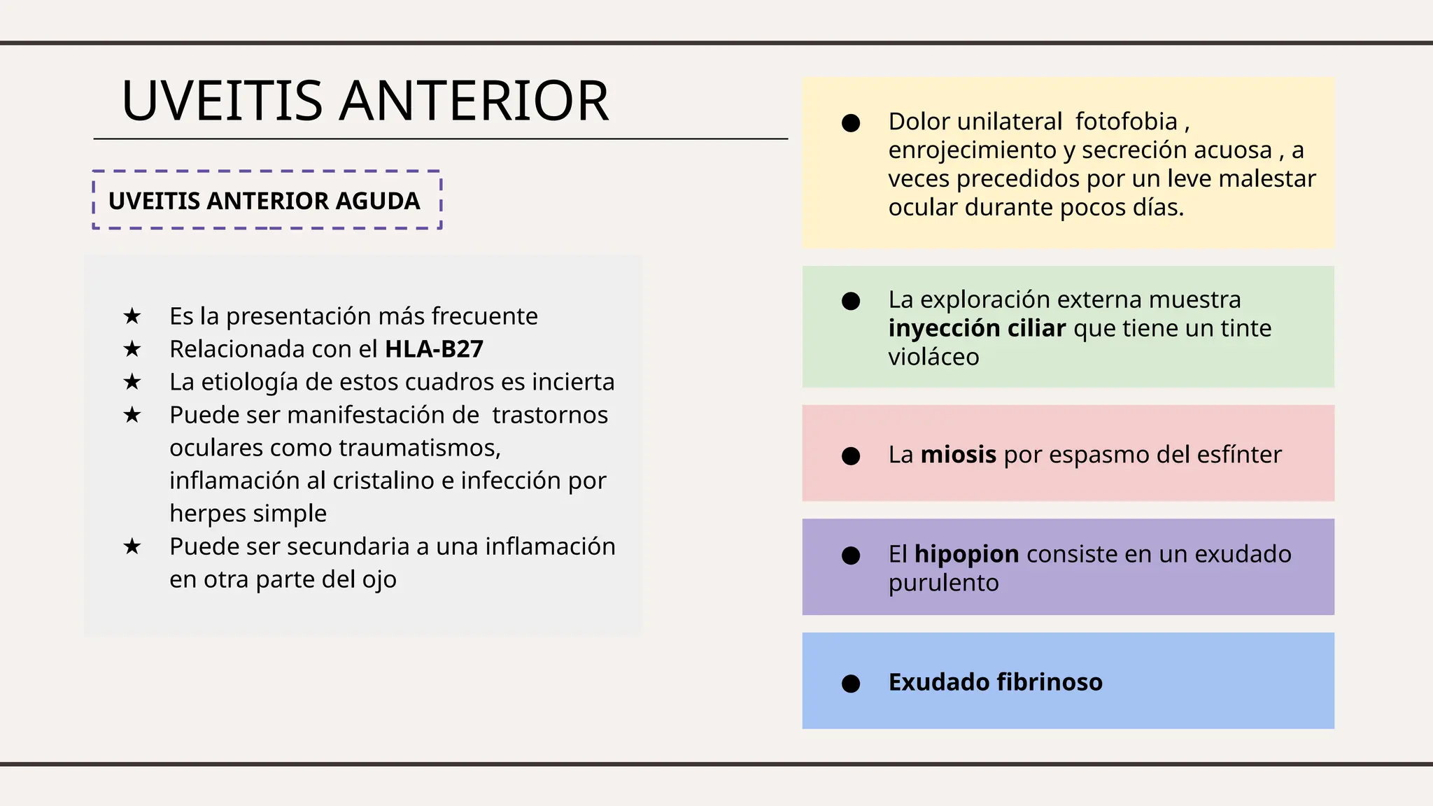 UVEITIS PARA OFTALMOLOGIA, Su tratamiento | PPT