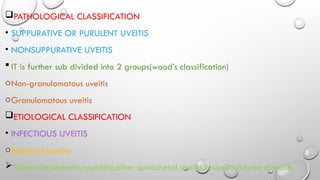 uveitis of the anterior segment and posterior segment | PPTX