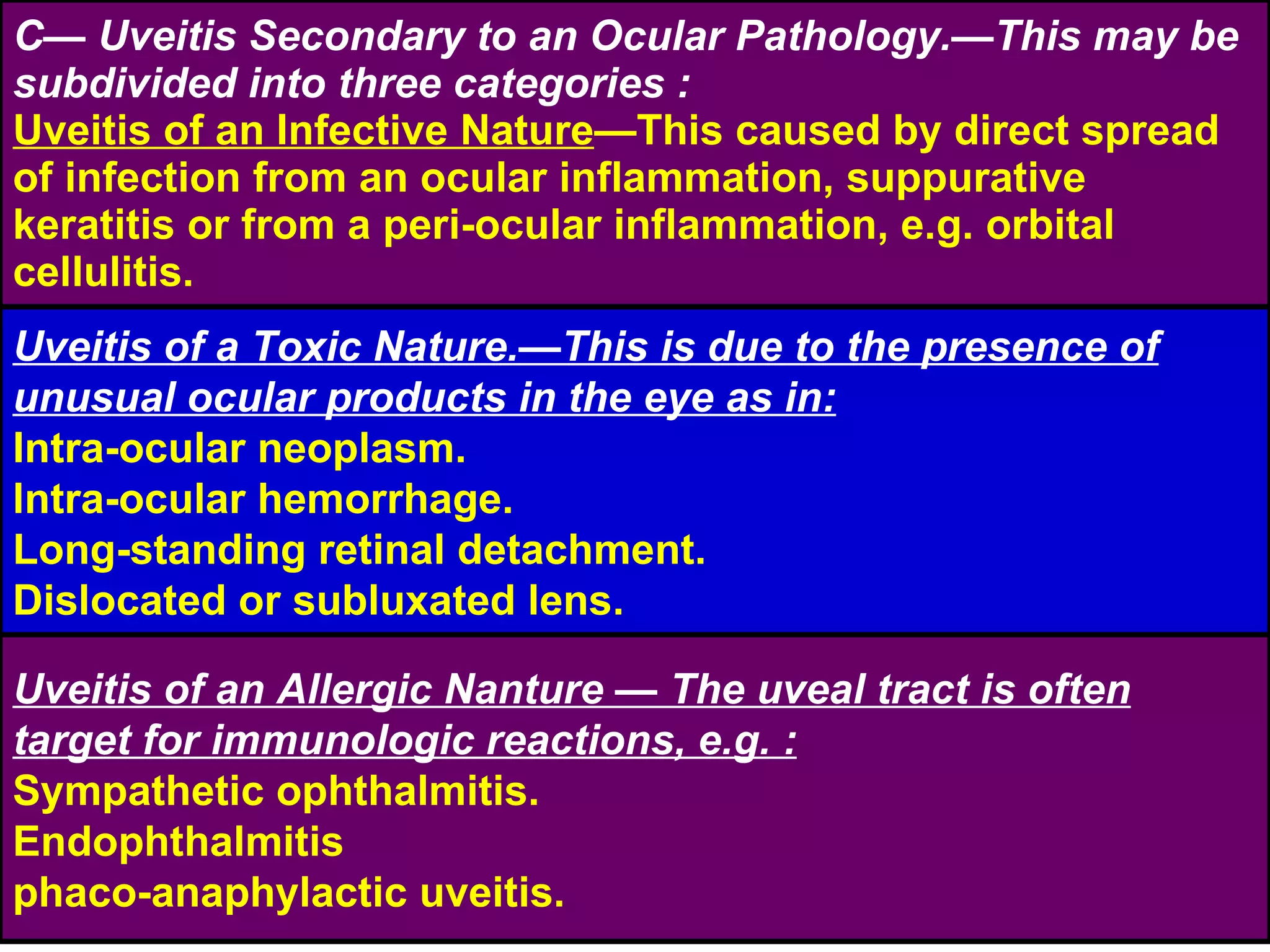 Uveitis 2lectures by dr. khaled | PPT