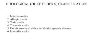 Aetiology and classification of uveitis. | PPTX