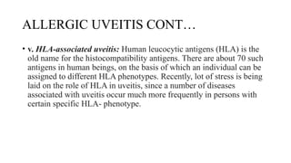 Aetiology and classification of uveitis. | PPTX