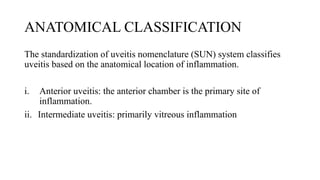 Aetiology and classification of uveitis. | PPTX
