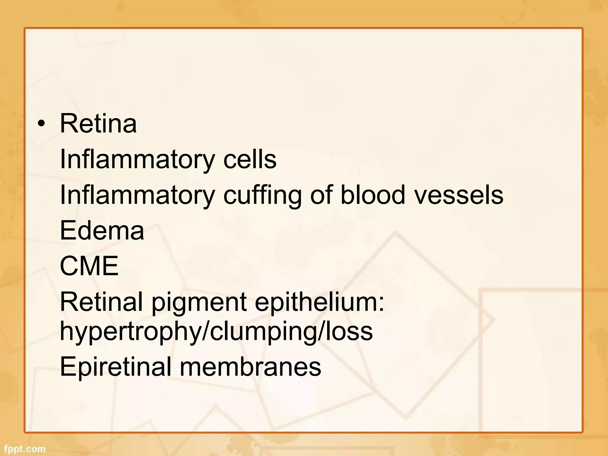 Uveitis classification & clinical features 1 | PPTX