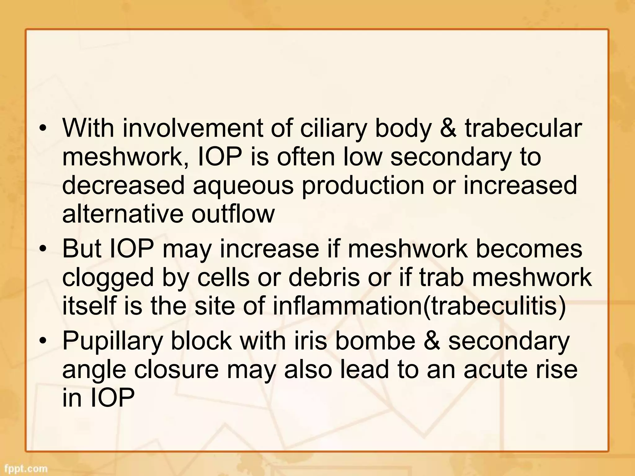 Uveitis classification & clinical features 1 | PPTX