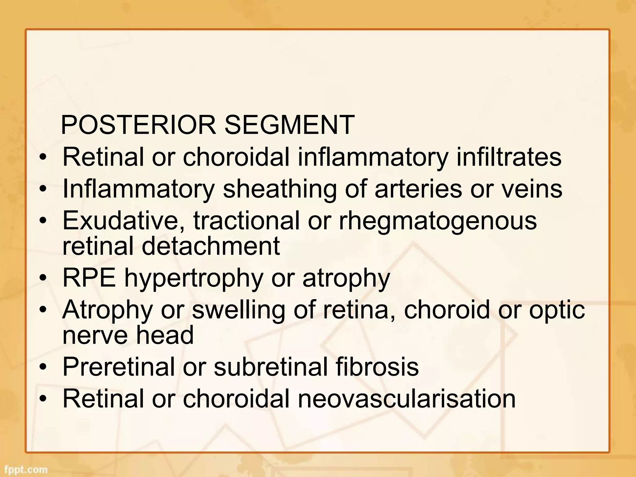 Uveitis classification & clinical features 1 | PPTX