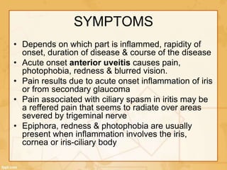 Uveitis classification & clinical features 1 | PPTX