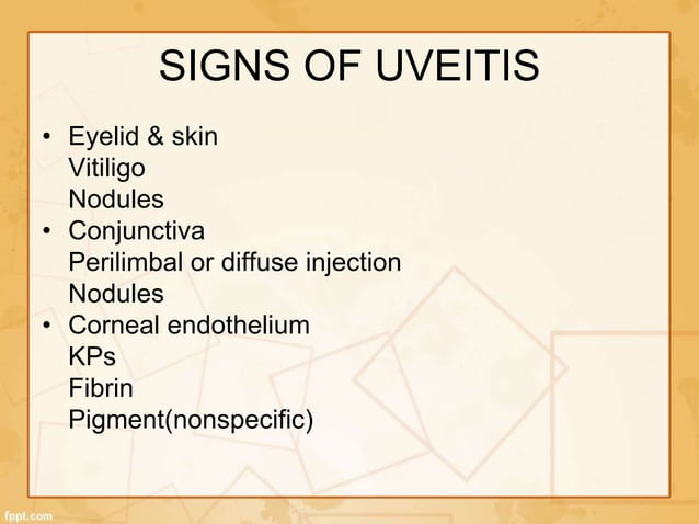 Uveitis classification & clinical features 1 | PPTX