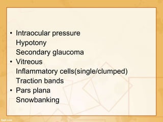 Uveitis classification & clinical features 1 | PPTX