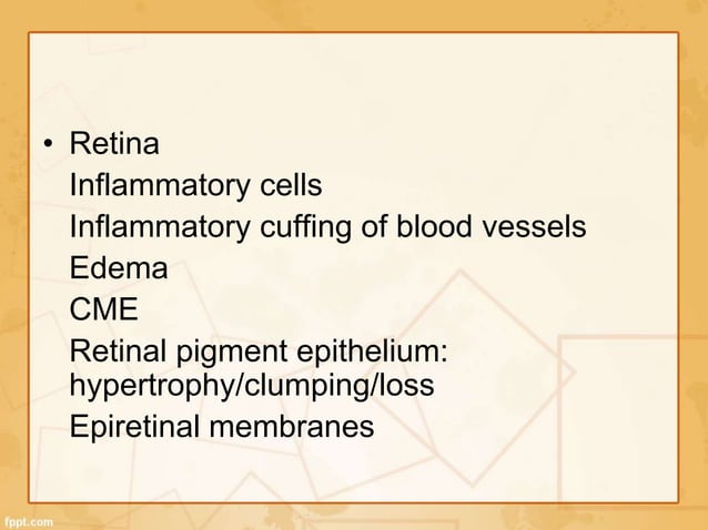 Uveitis classification & clinical features 1 | PPTX