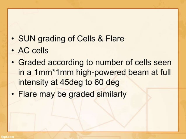 Uveitis classification & clinical features 1 | PPTX