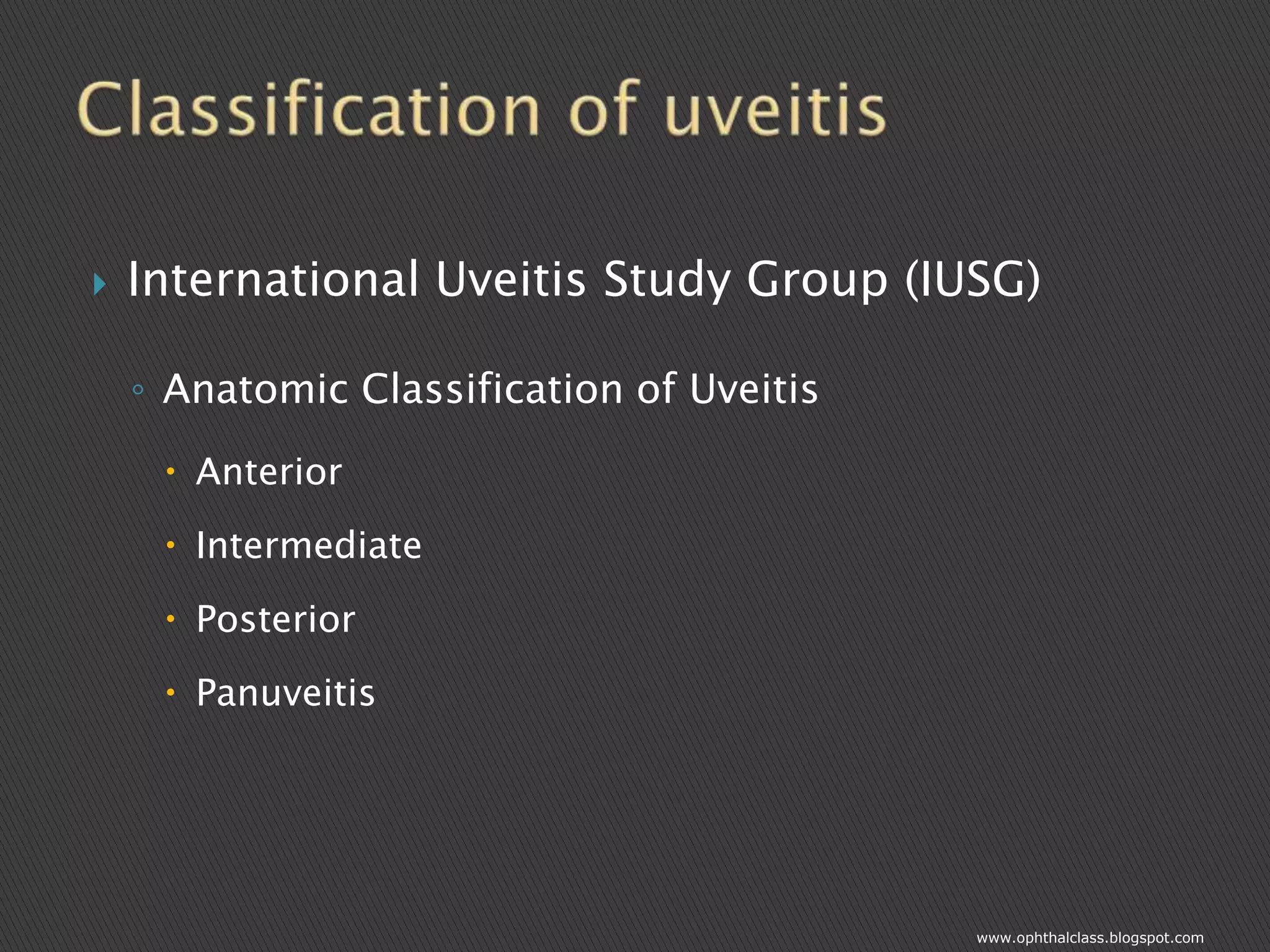 Common Causes of Uveitis Part1 | PPTX