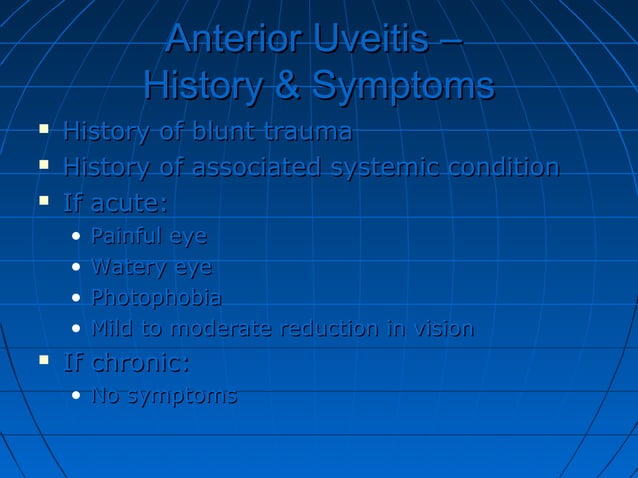 Uveitis Eye presentation- Darayus | PPT