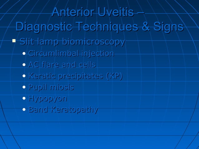 Uveitis Eye presentation- Darayus | PPT