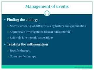 Uveitis management .pdf treatment diagnosis | PPT