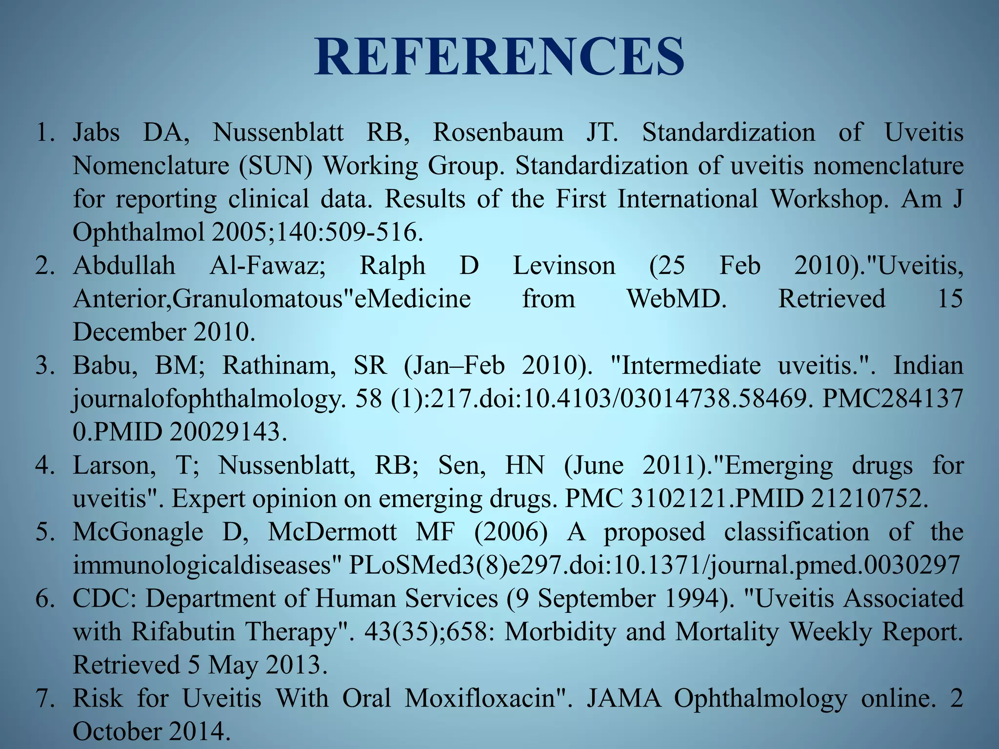Uveitis ppt | PPTX