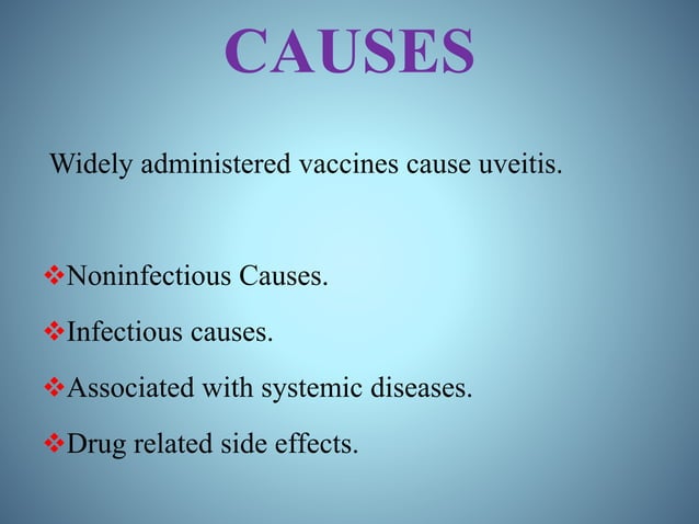 Uveitis ppt | PPTX | Eye and Vision Conditions | Diseases and Conditions