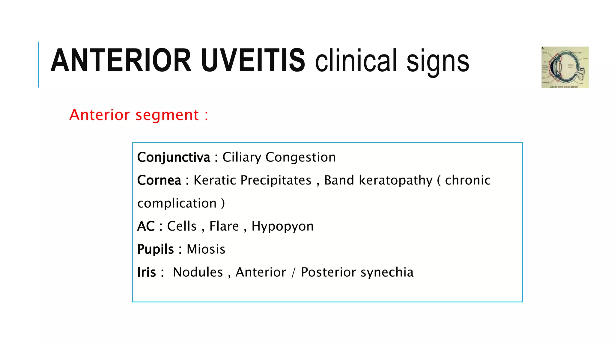 Uveitits classifications and Approach | PPTX