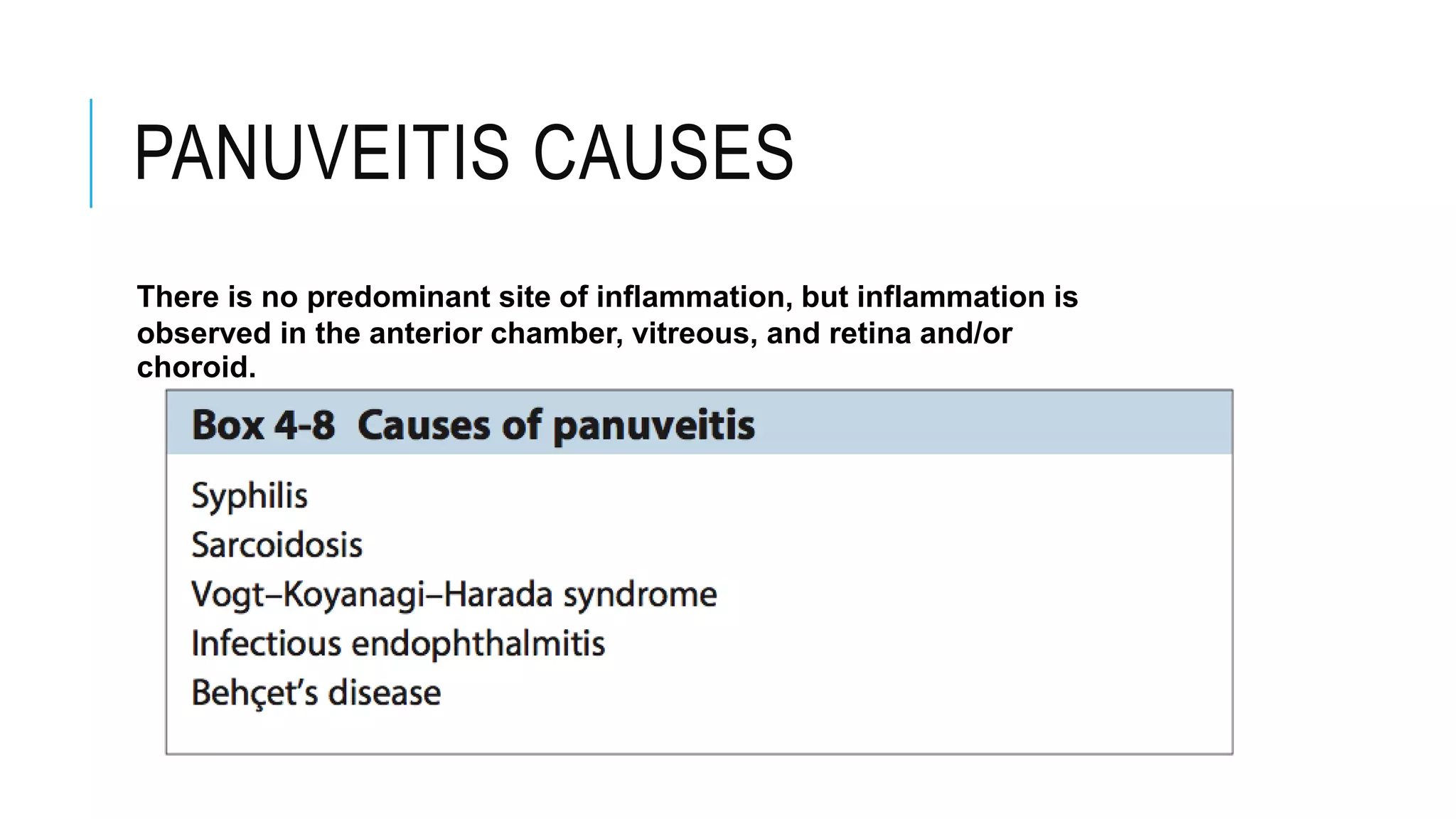 Uveitits classifications and Approach | PPTX