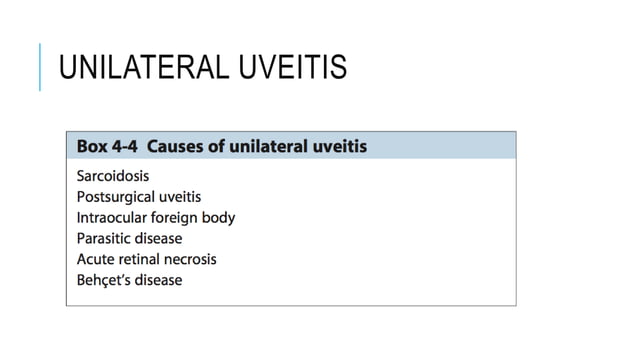 Uveitits classifications and Approach | PPTX | Eye and Vision ...