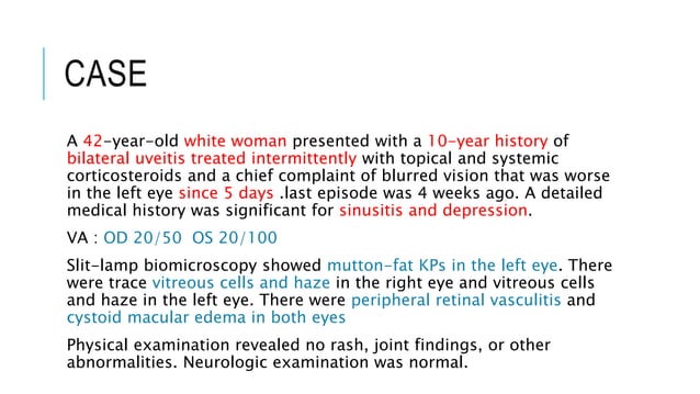 Uveitits classifications and Approach | PPTX | Eye and Vision Conditions | Diseases and Conditions