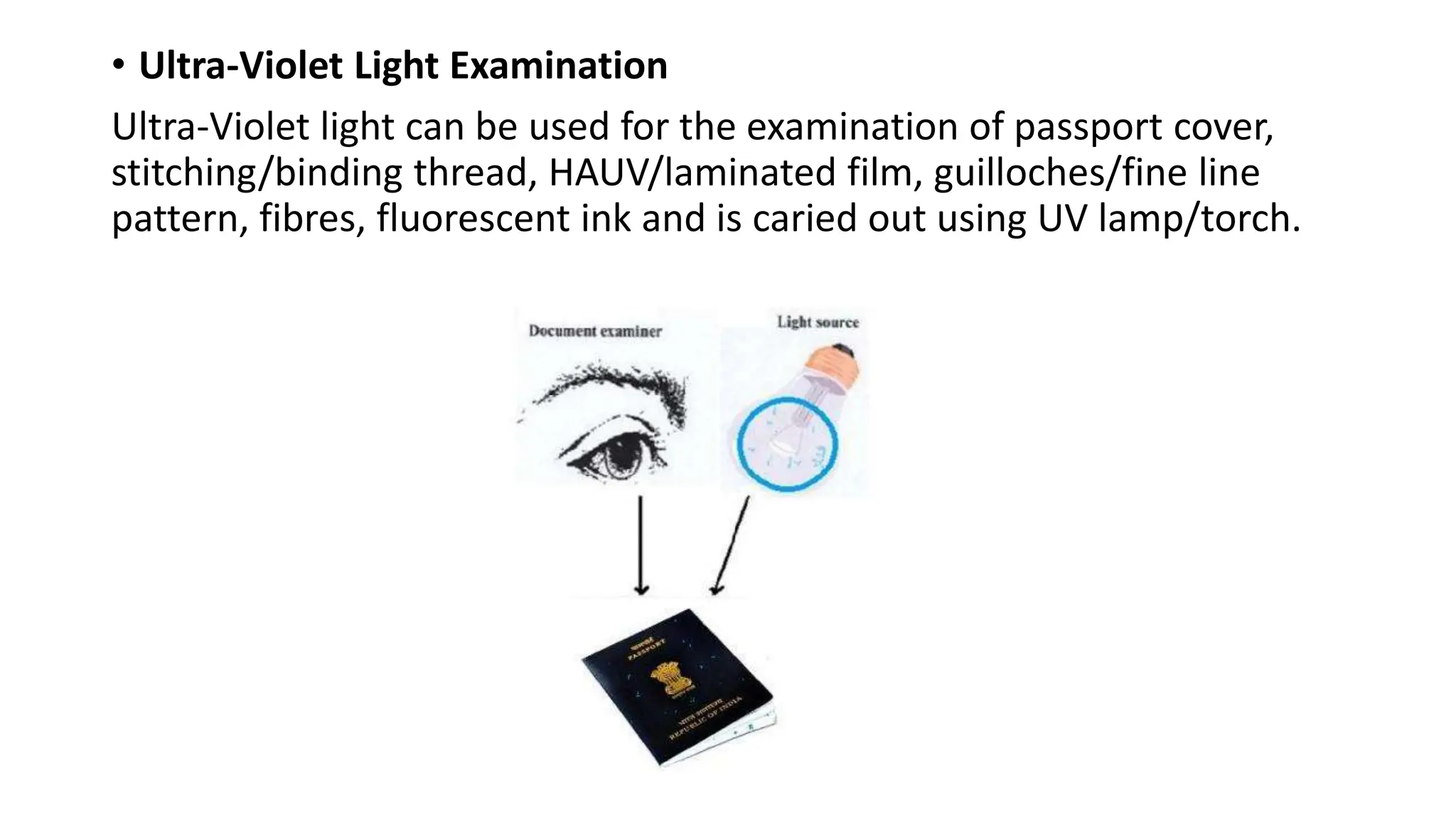 UV examination.pptx (questioned documents examination ) | PPTX