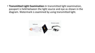 UV examination.pptx (questioned documents examination ) | PPTX