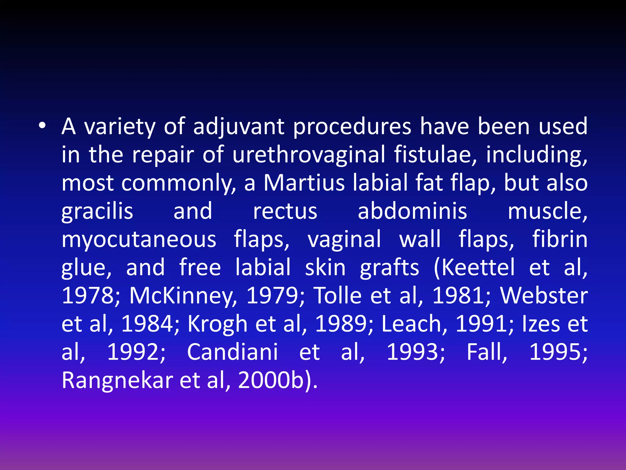 urethrovaginal fistula | PPTX