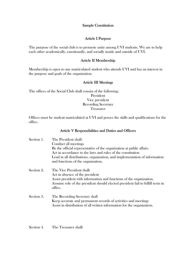 UVI Sample Constitution | PDF