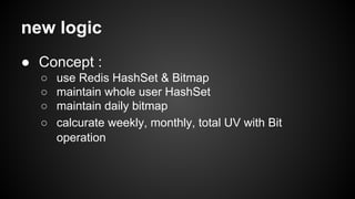 UV logic using redis bitmap | PDF