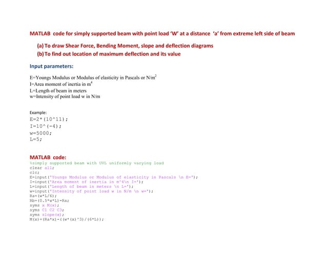 Uvl simplysupported beam | PDF