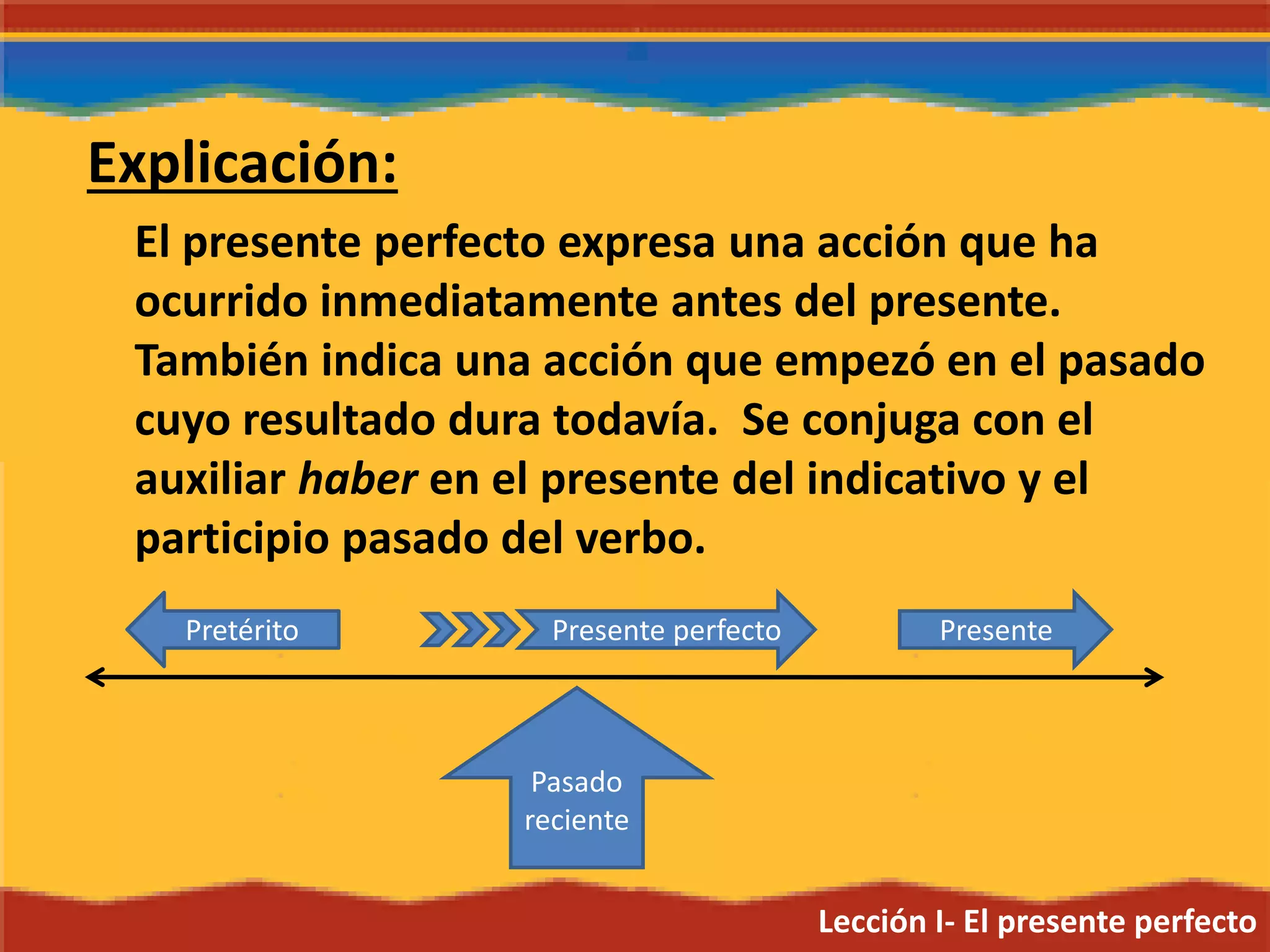 Unidad II- Lección 1- El presente perfecto | PPT