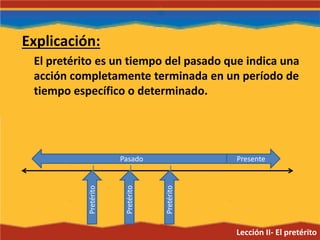 Unidad II- Lección 2- El pretérito | PPTX