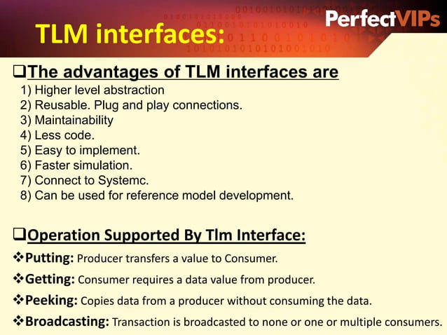 PerfectVIPs Uvm tlm slides format | PPT | Computing | Technology & Computing