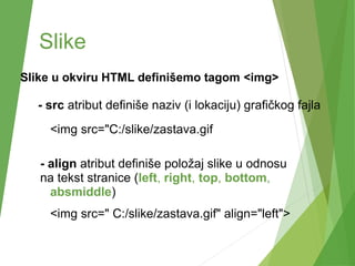 Uvod u html - osnovna škola | PPT